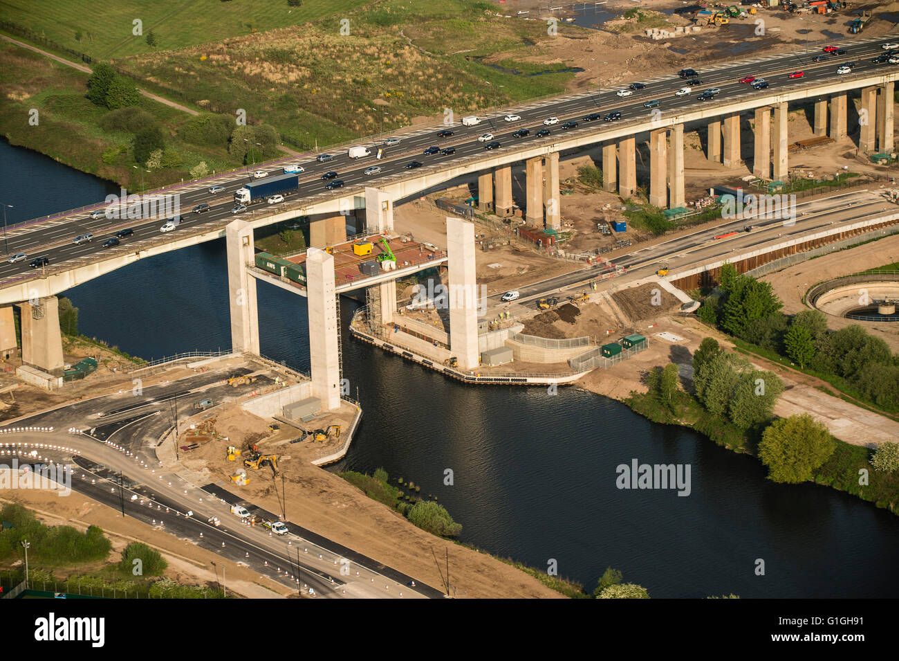 Photo of Barton Lift Bridge prior to the catastrophic structural ...