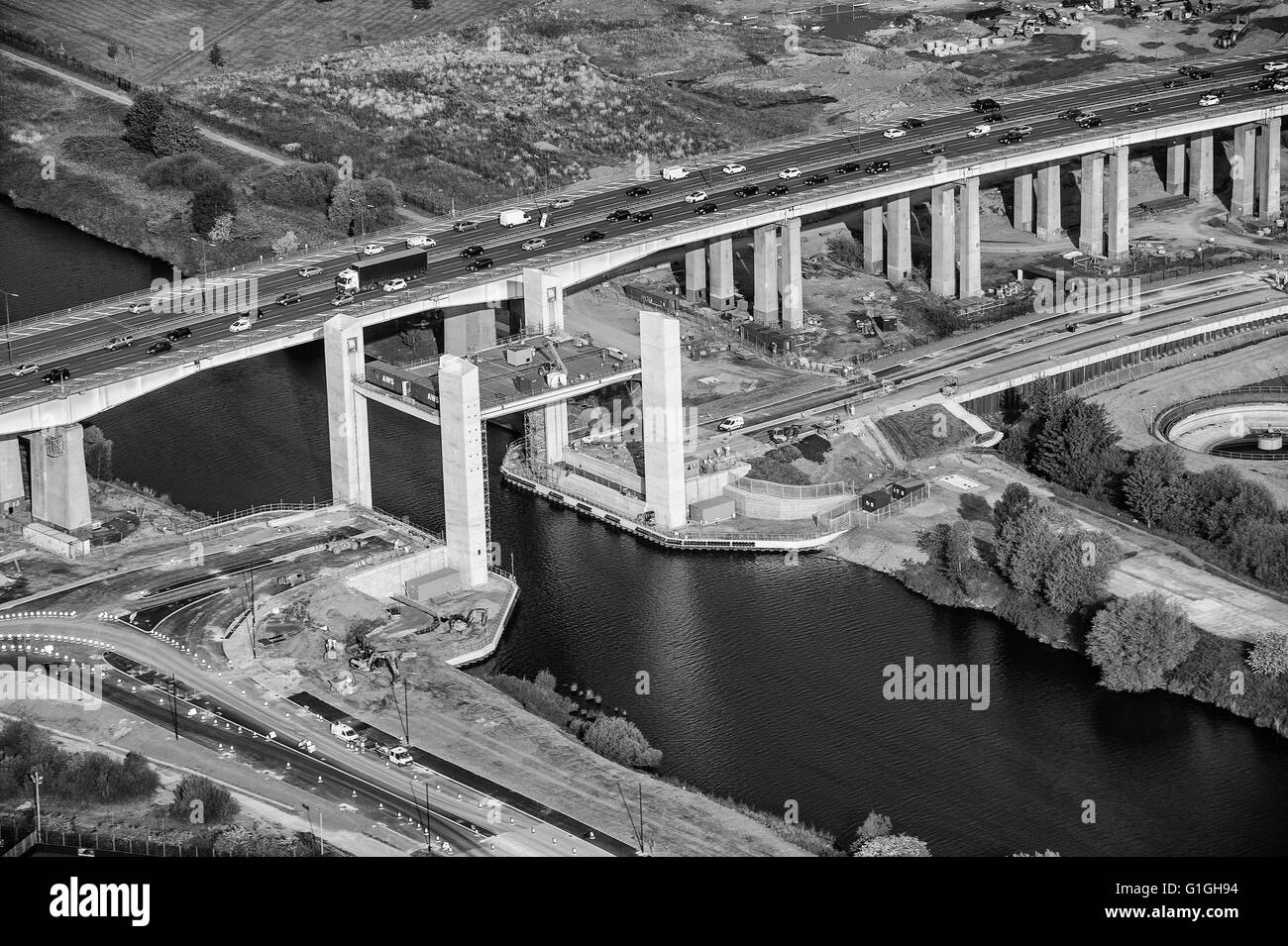 Photo of Barton Lift Bridge prior to the catastrophic structural ...