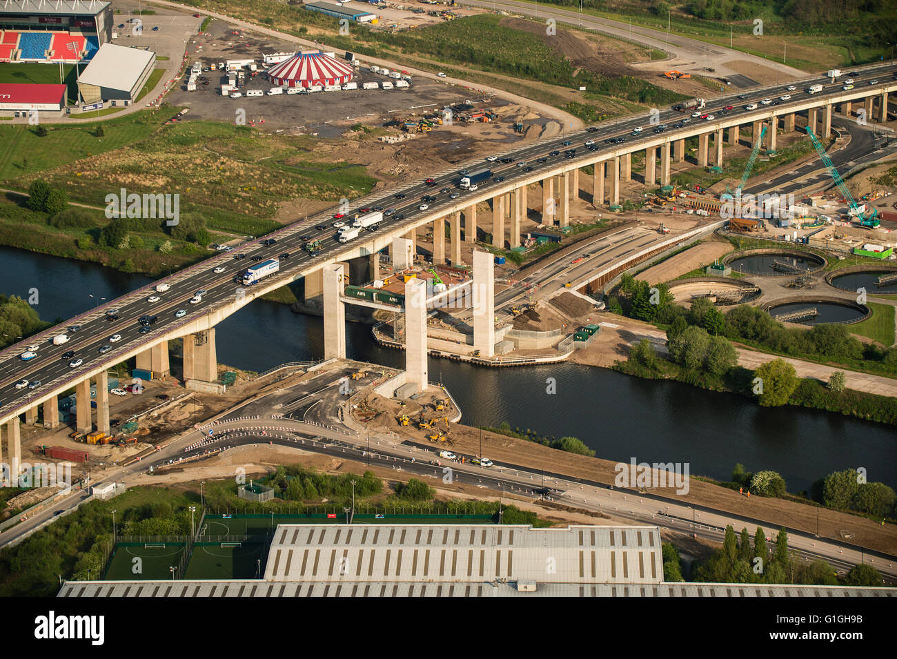 Photo of Barton Lift Bridge prior to the catastrophic structural ...