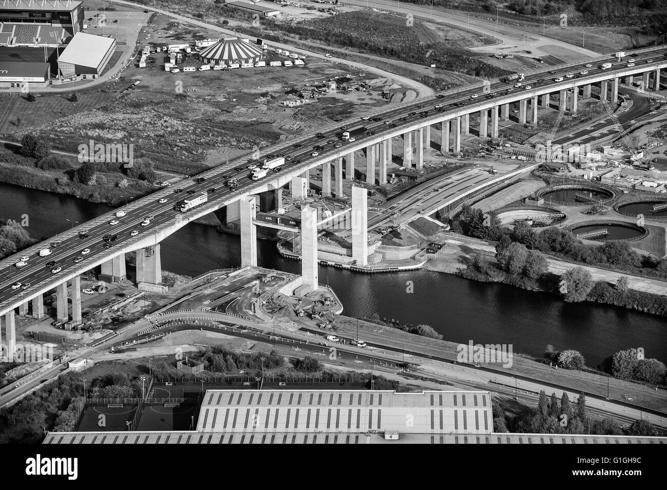 Photo of Barton Lift Bridge prior to the catastrophic structural ...