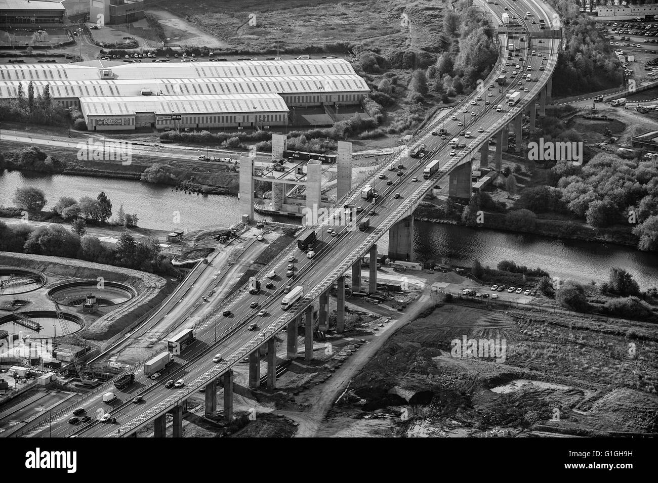 Photo of Barton Lift Bridge prior to the catastrophic structural ...