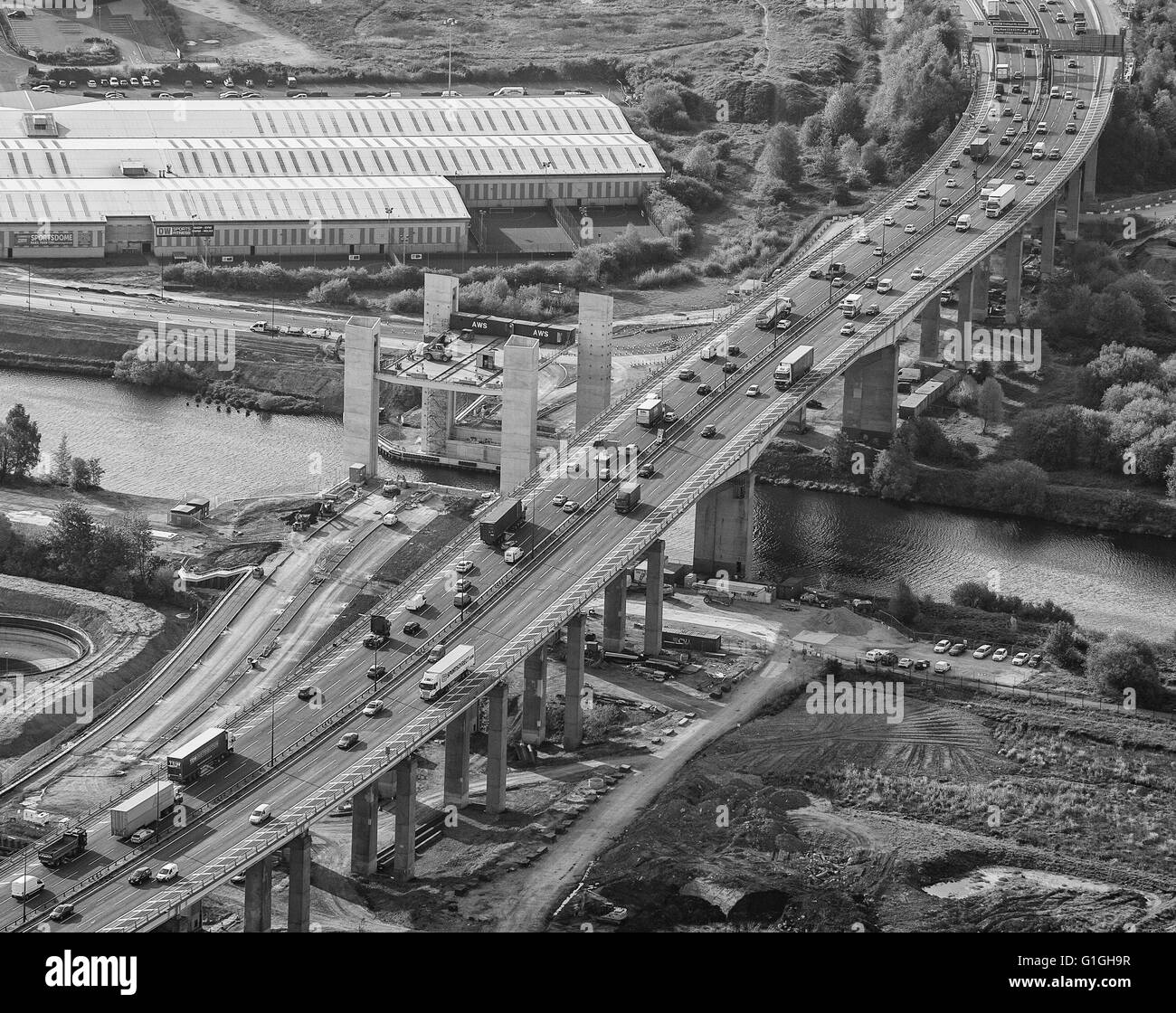 Photo of Barton Lift Bridge prior to the catastrophic structural ...