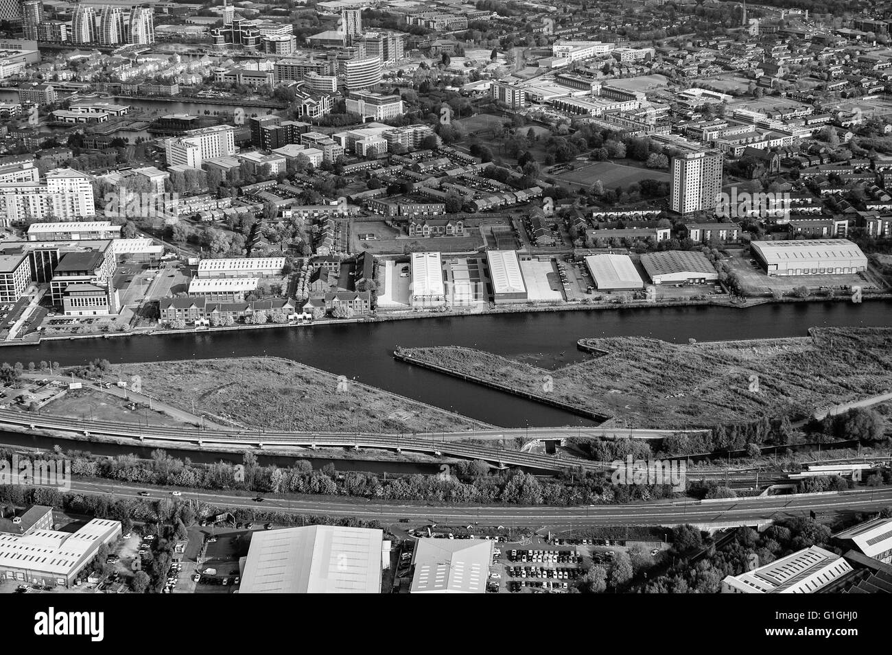 Aerial Photo Manchester Ship Canal High Resolution Stock Photography ...