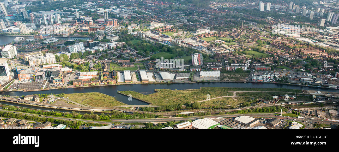 aerial photo of port of manchester with salford in the background Stock ...