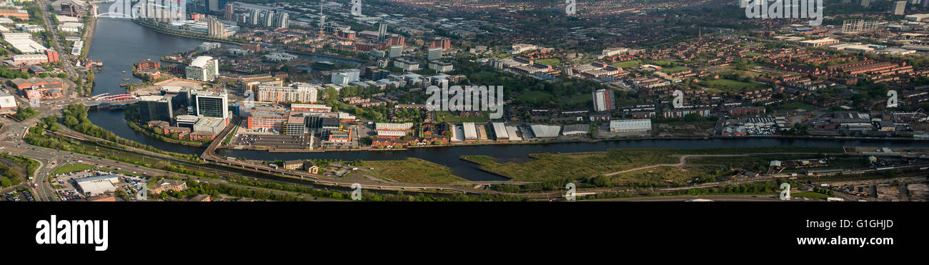 aerial photo of port of manchester with salford in the background Stock ...