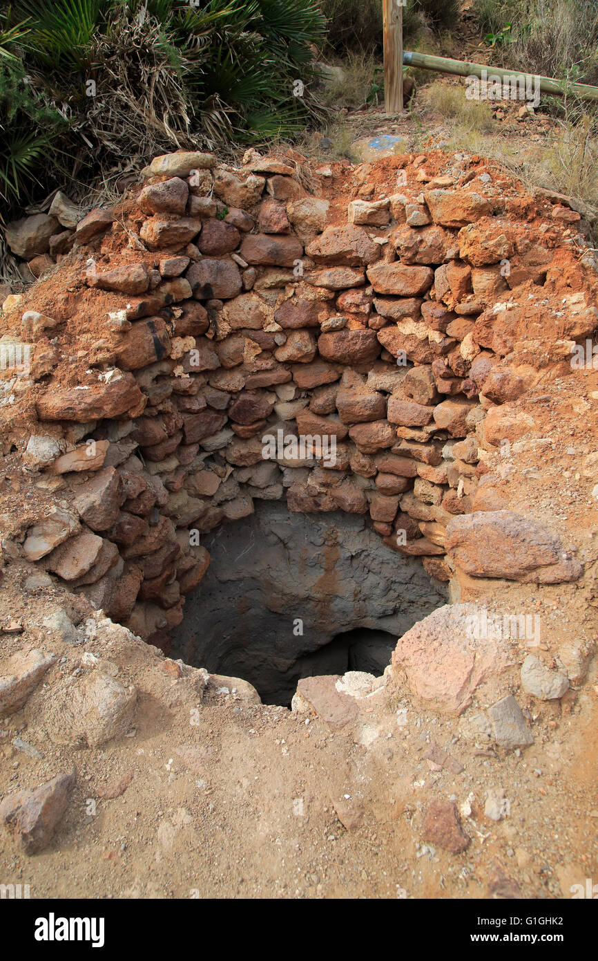 Well hole water supply near presillas bajas hi-res stock photography ...