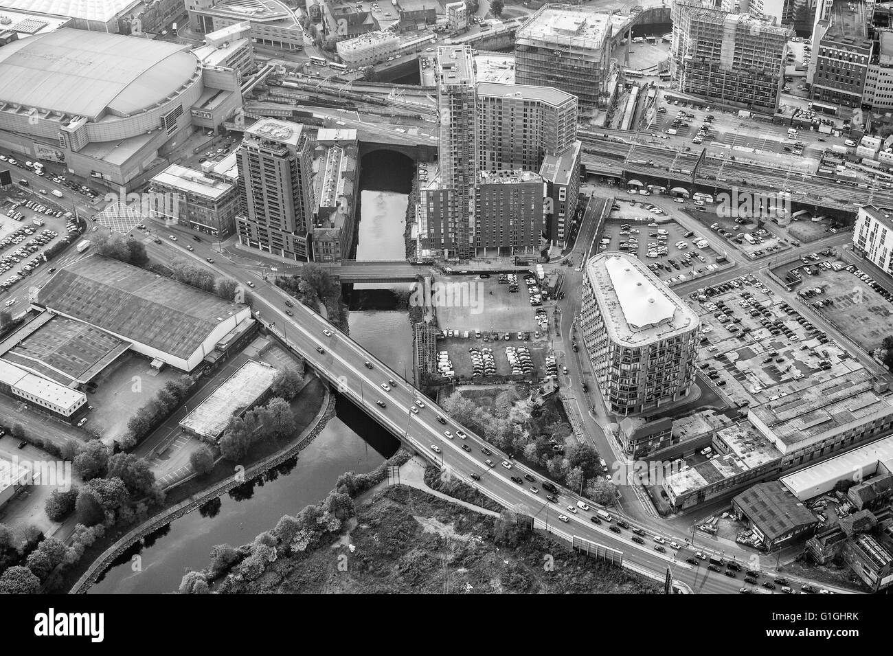 Manchester aerial photograph Stock Photo - Alamy