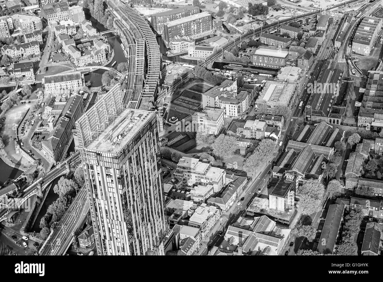 Aerial photo of Beetham Tower Manchester Stock Photo - Alamy
