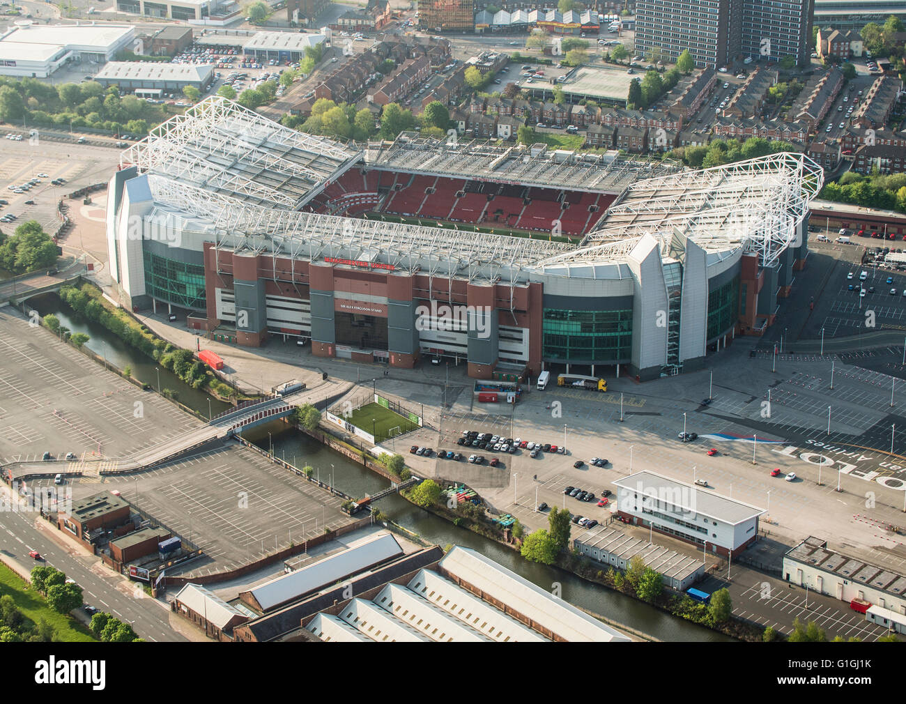 Old trafford football aerial hi-res stock photography and images - Alamy