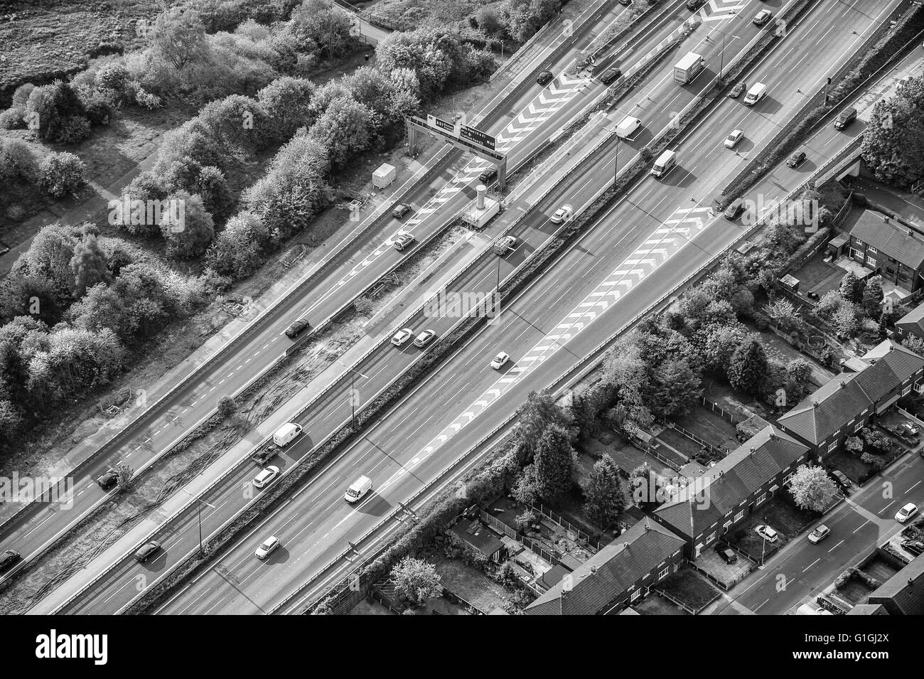 Aerial photo of motorway hi-res stock photography and images - Alamy