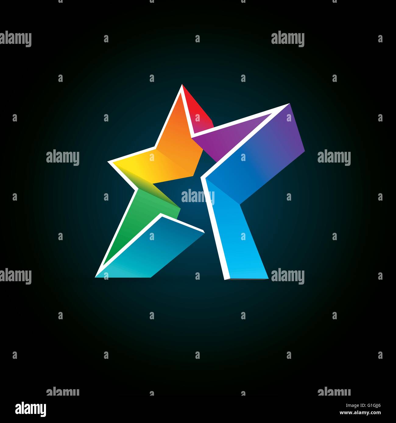 3d star vector hi-res stock photography and images - Alamy