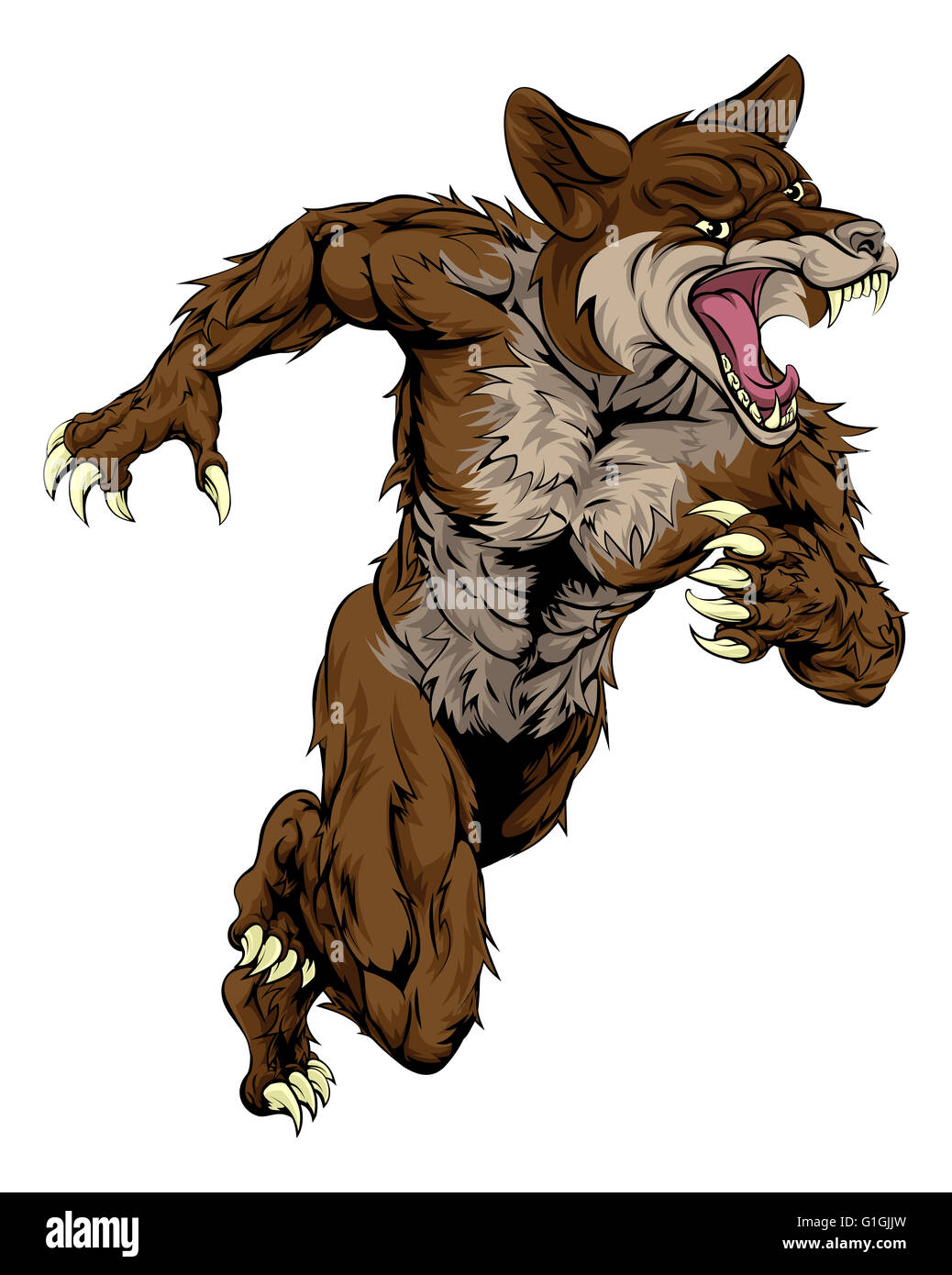An illustration of a coyote animal sports mascot cartoon character ...