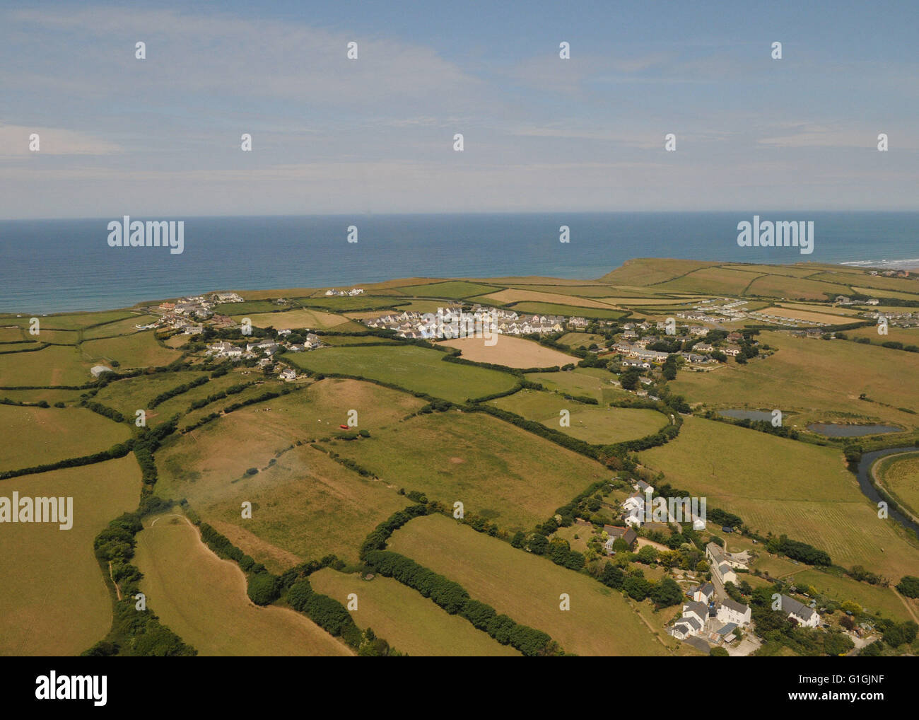 Aerial Views of North Cornwall Coast near Bude Taken from Helicopter ...