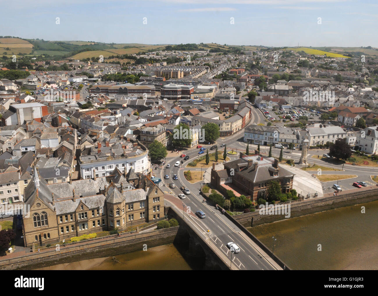 Aerial Views of North Devon Taken from Helicopter Barnstaple Town ...