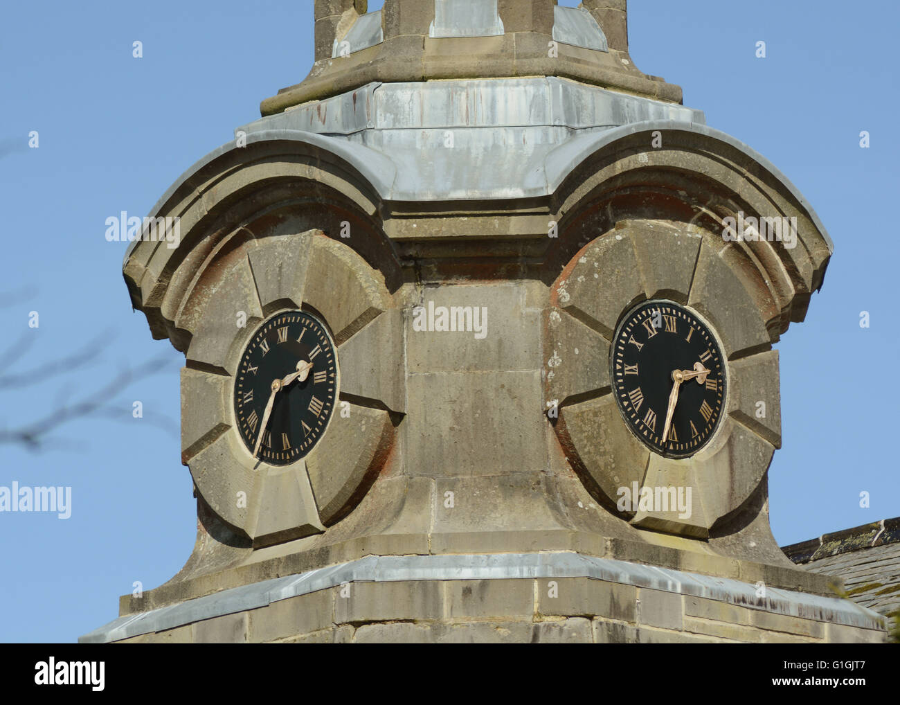 Clock tower on the old Stables at Arlington Court North Devon ...