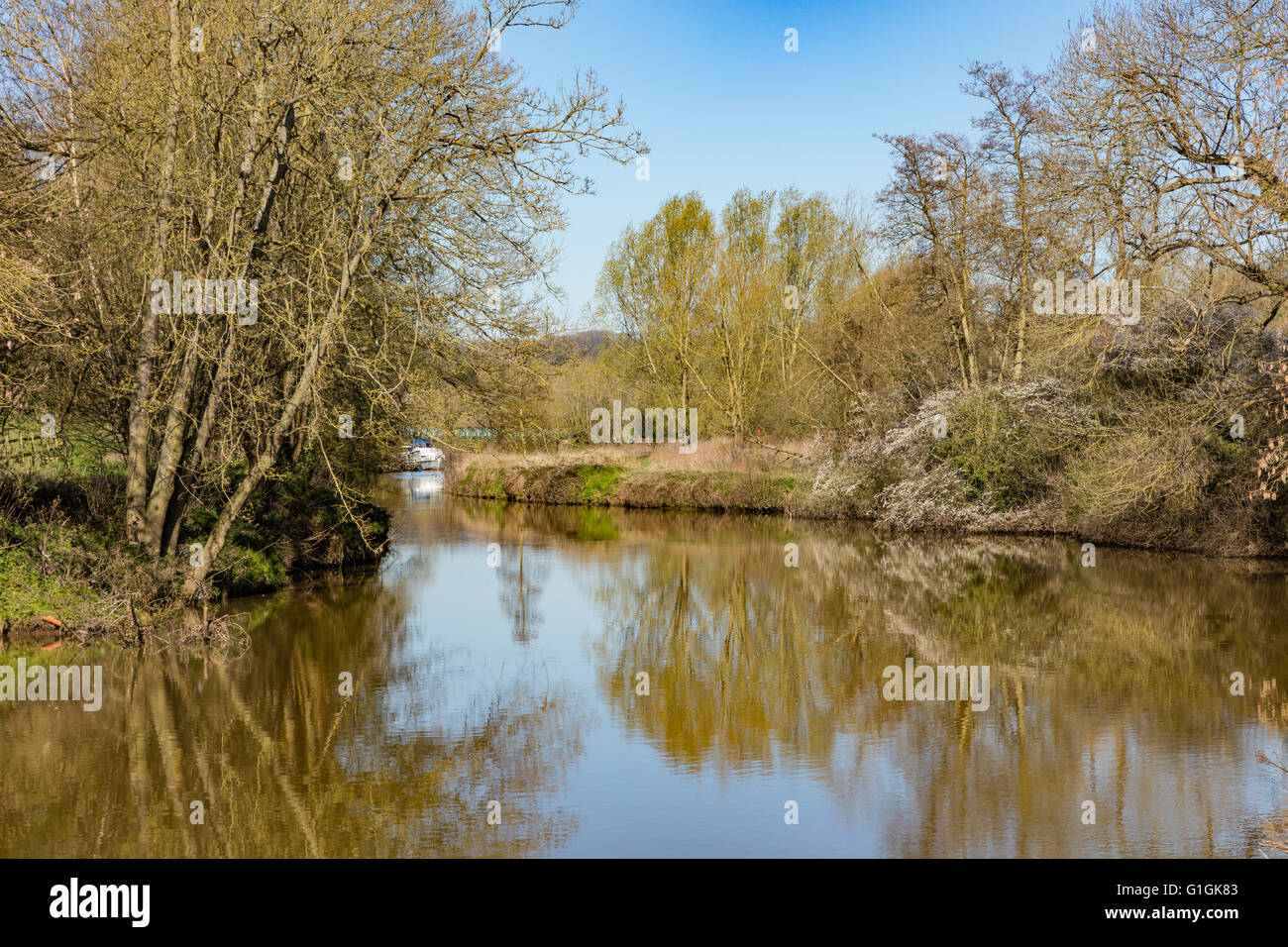 Views along the Medway Valley Walk between Barming and East Farleigh ...