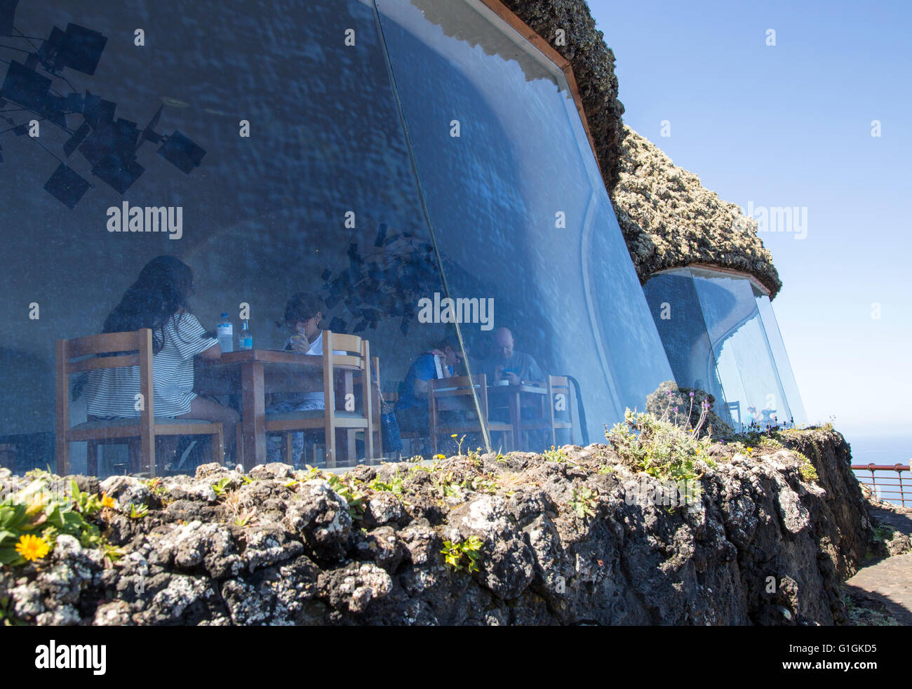 Cafe inside Mirador del Rio designed by Cesar Manrique, Lanzarote ...