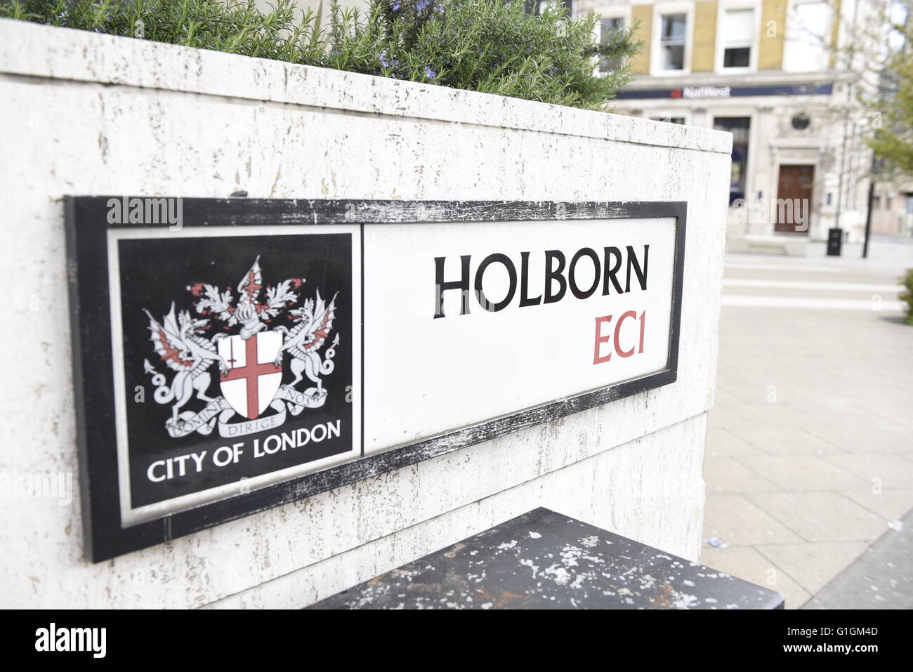 Holborn road sign, City of London, UK Stock Photo - Alamy