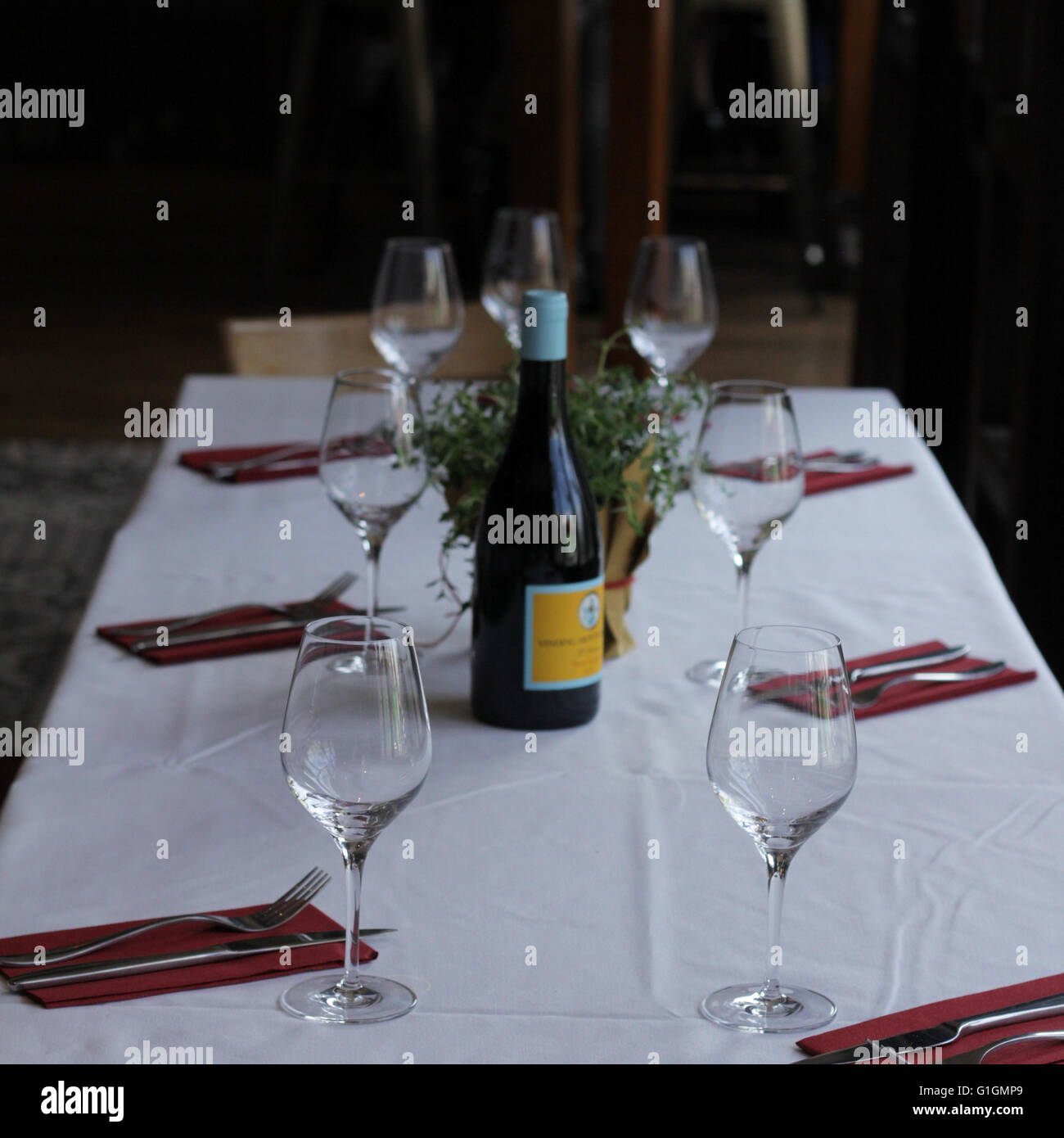 Close up of a dining table Stock Photo - Alamy