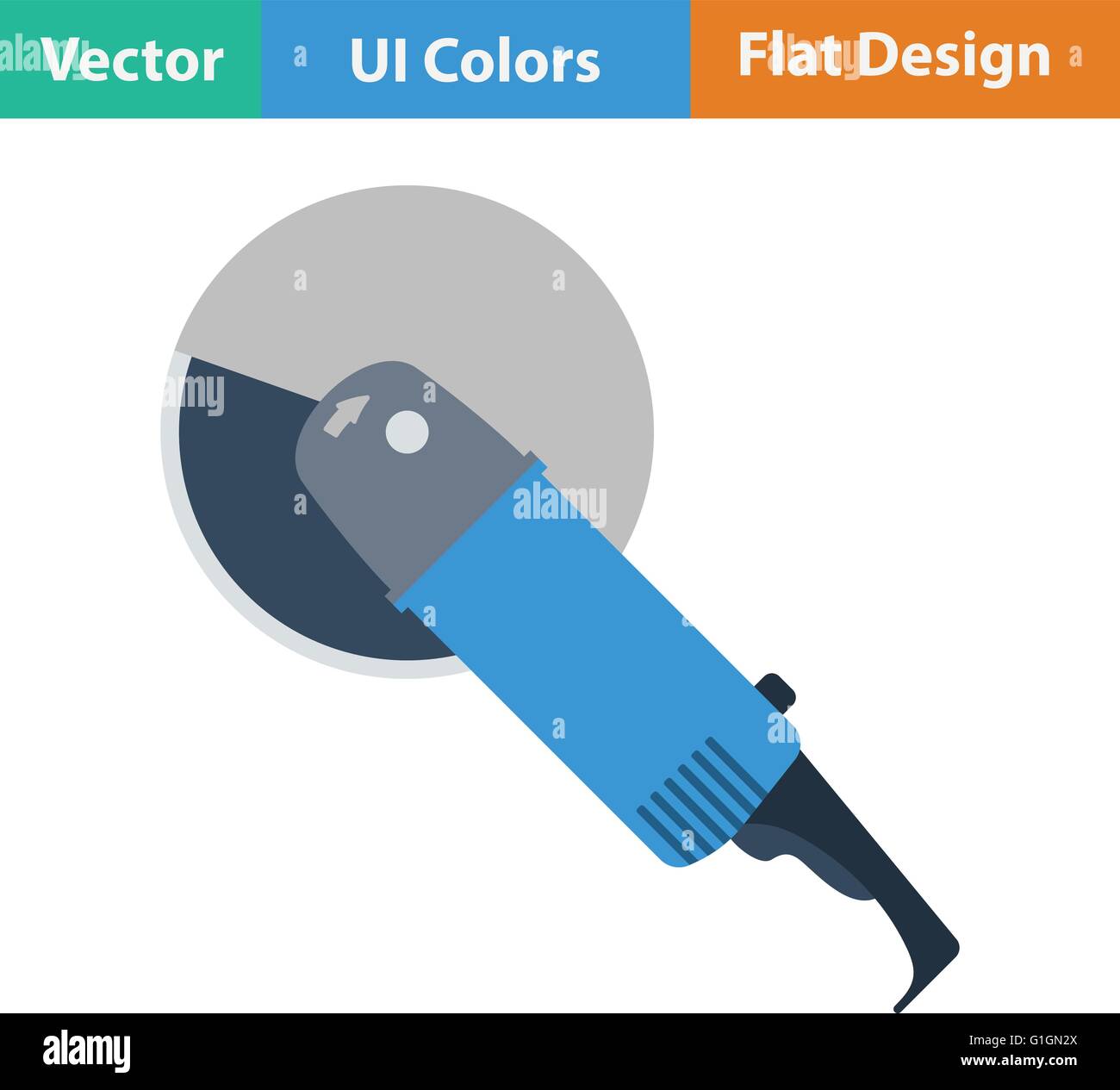 Flat design icon of grinder in ui colors. Vector illustration Stock ...