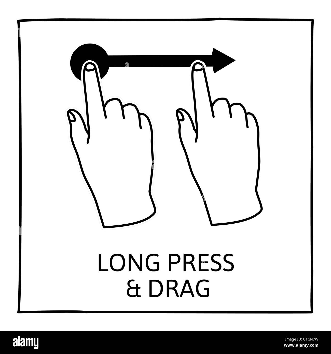 Long press gesture Stock Vector Images - Alamy
