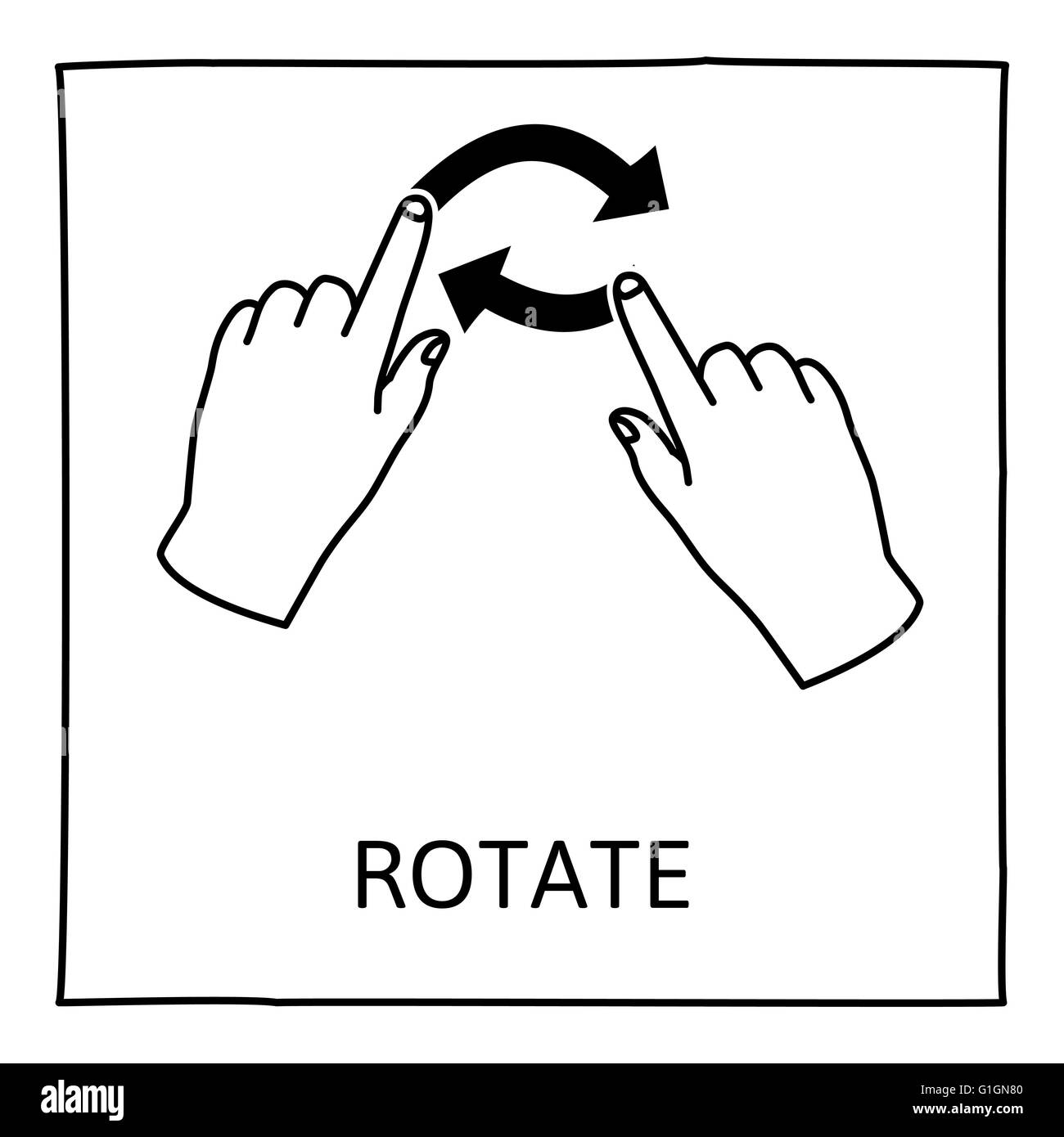 Long press gesture icon hi-res stock photography and images - Alamy