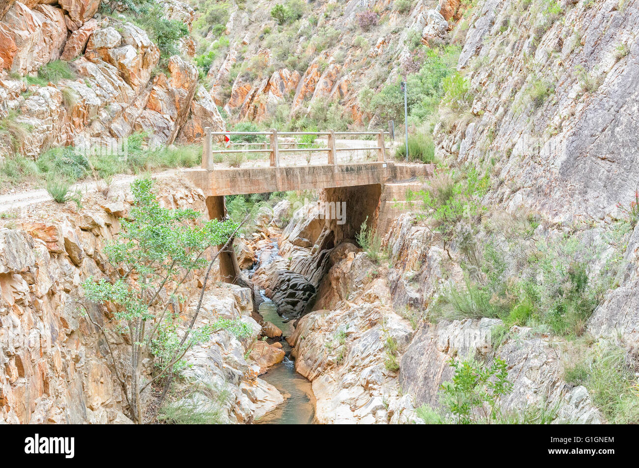 A bridge over the Poort River on to the Prince Alfred Pass in the ...