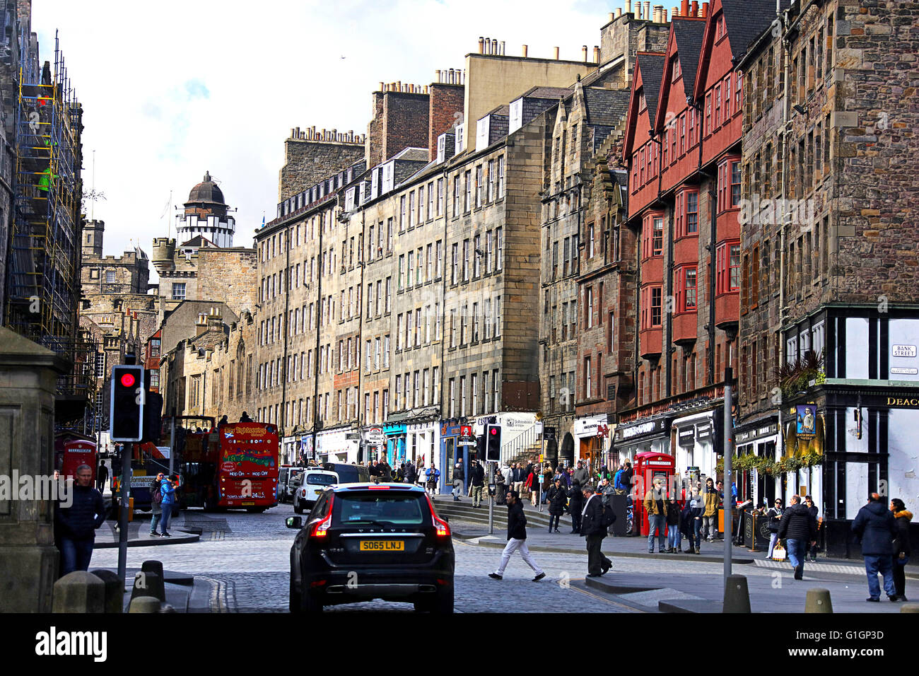 Architecture.The royal mile High street.Edinburgh.Scotland UK Stock ...