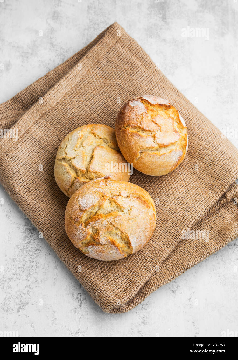 Fresh bread buns freshly baked Stock Photo - Alamy