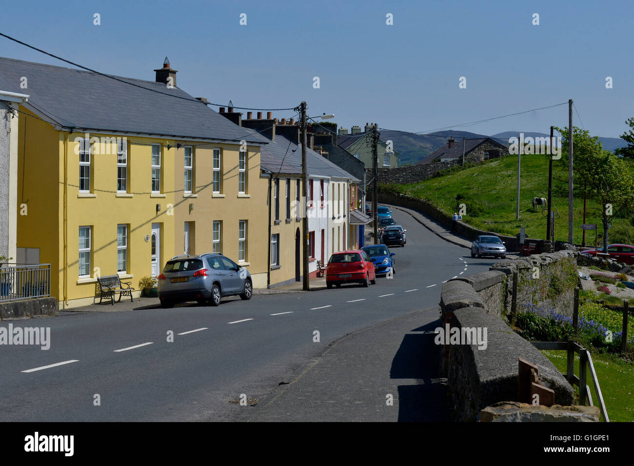 19th century town houses in Rathmullan, County Donegal, Ireland Stock ...