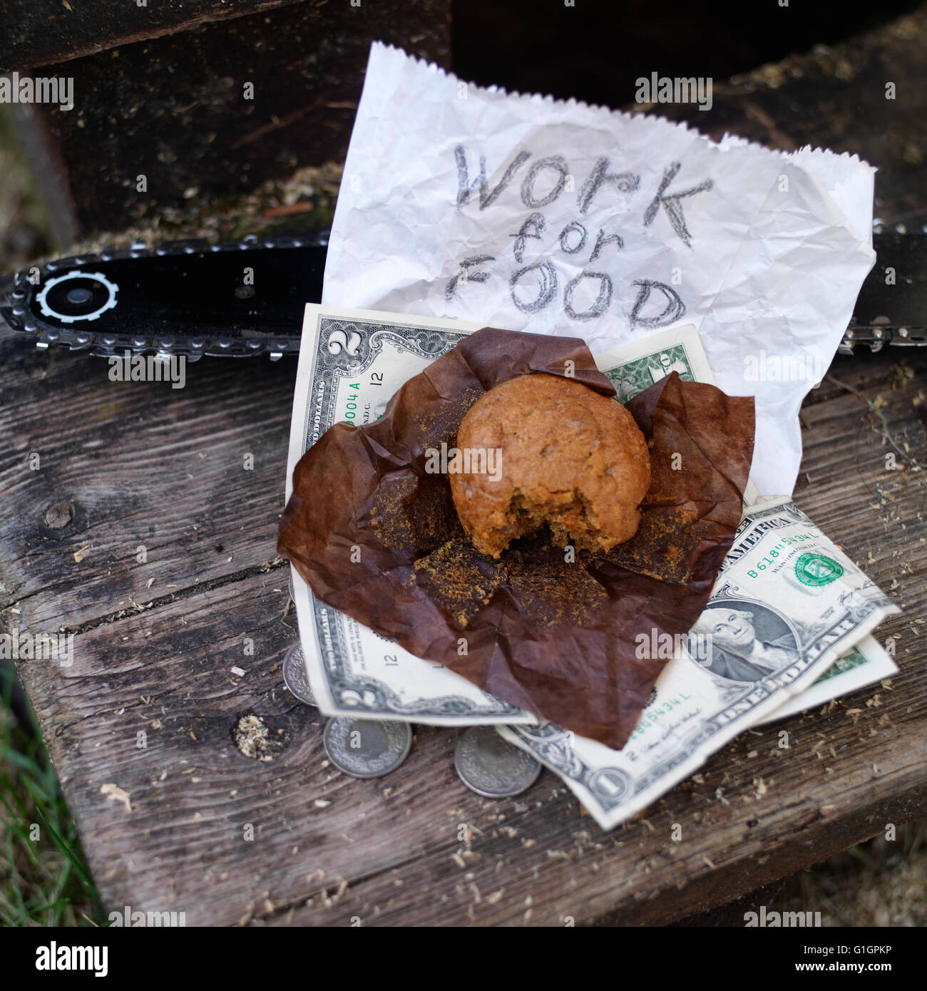 Work For Food Stock Photo - Alamy