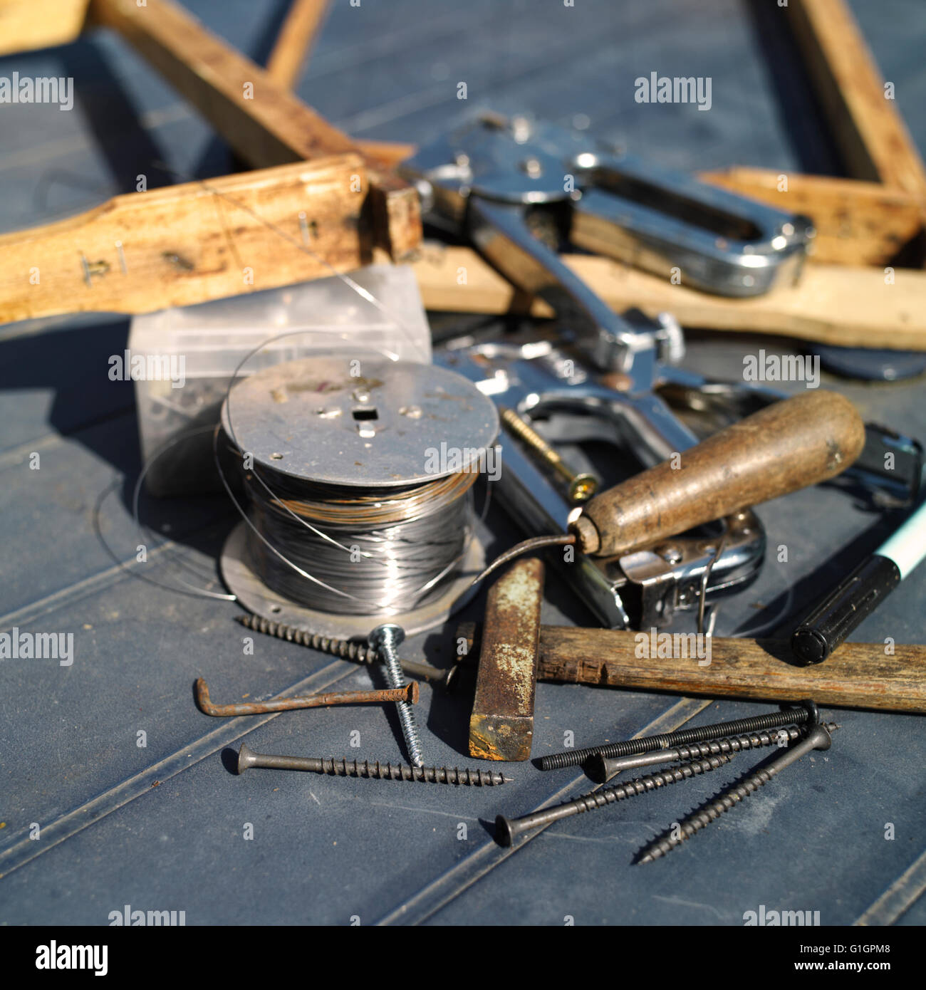 Wire coil tools hi-res stock photography and images - Alamy
