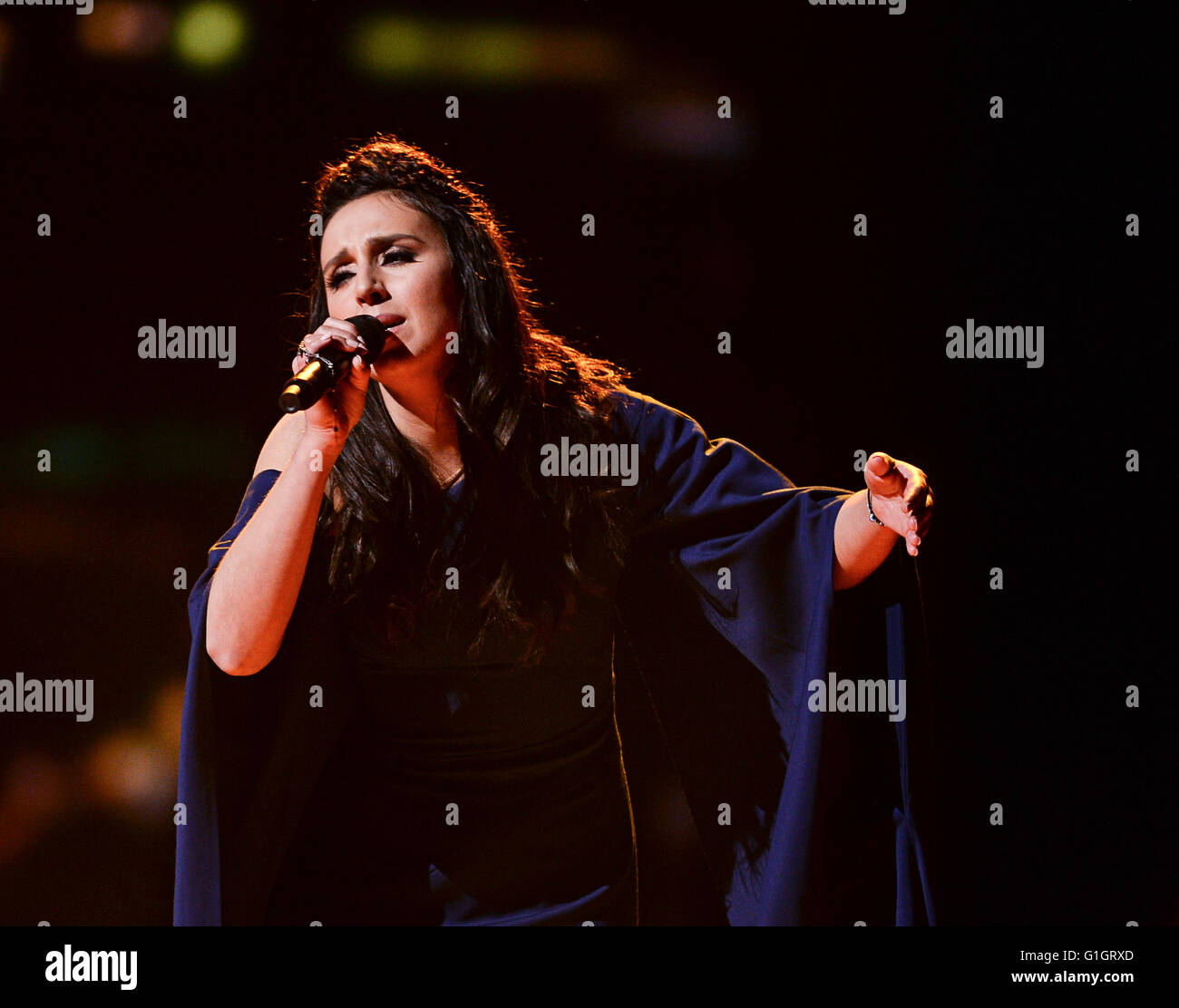Stockholm, Sweden. 14th May, 2016. Jamala representing Ukraine with ...