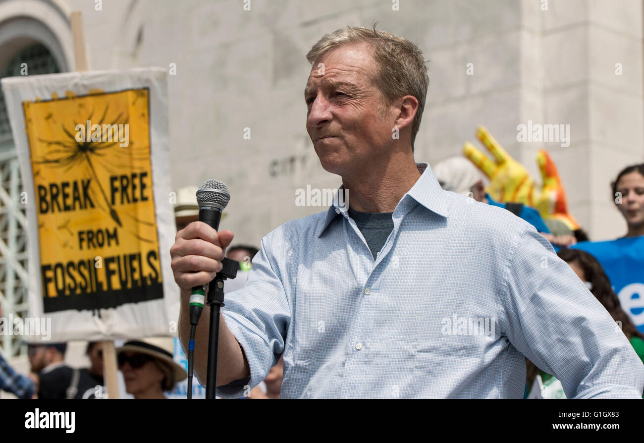 Los Angeles, California, USA. 14th May, 2016. TOM STEYER, founder of ...