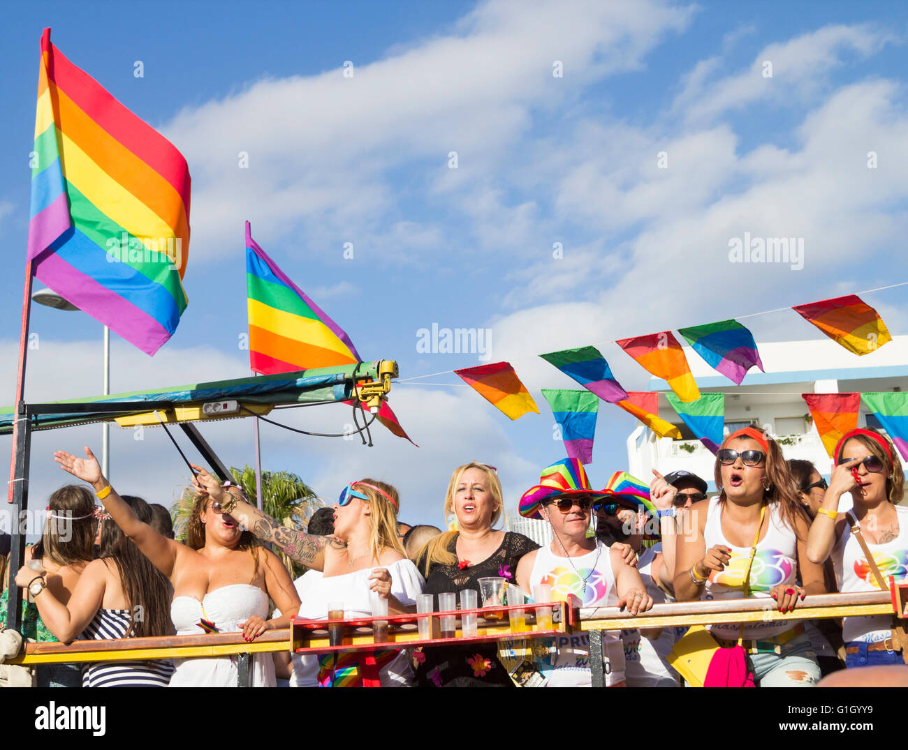 Colourful pride costumes hi-res stock photography and images - Alamy