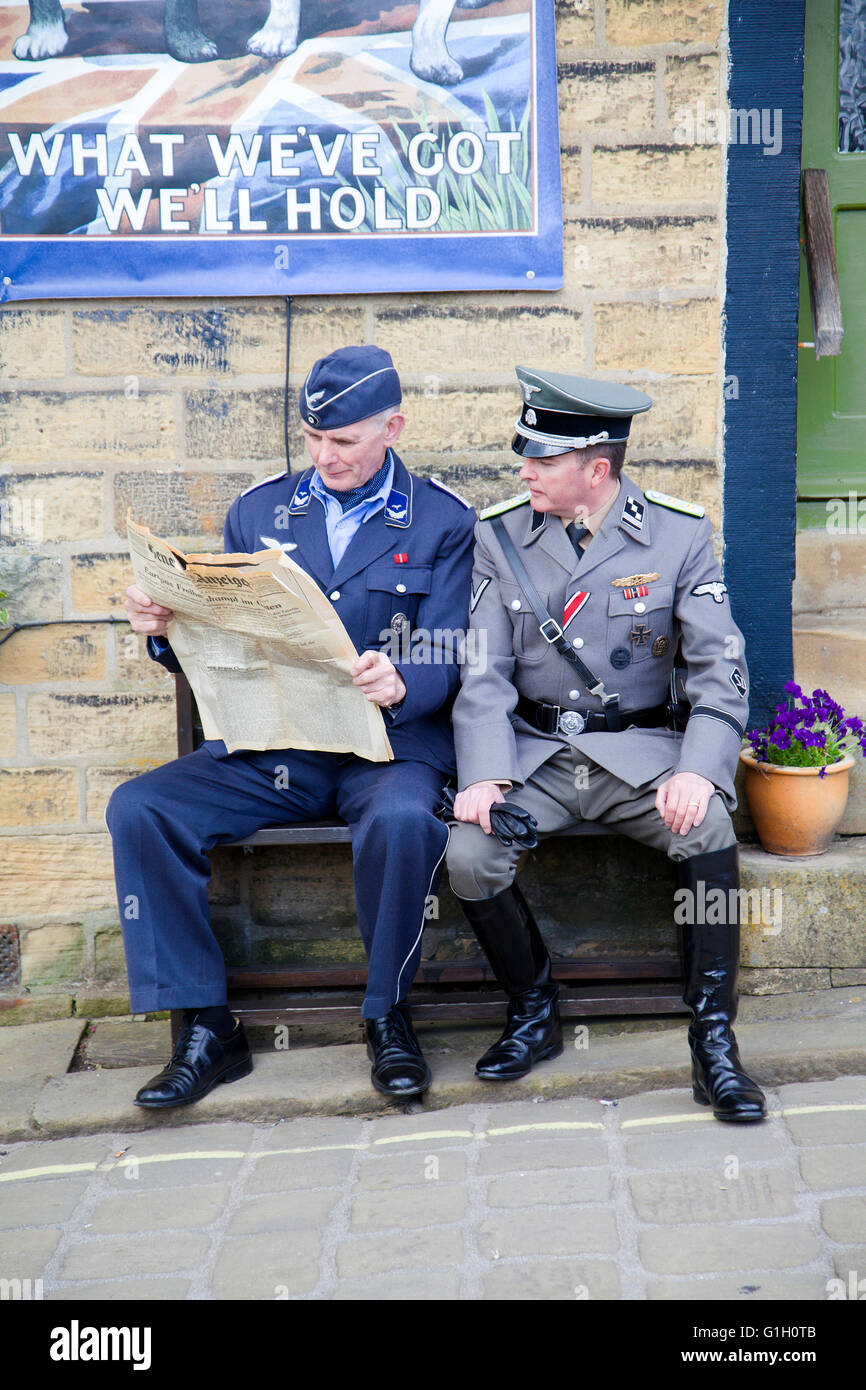 german soldier soldiers ww2 military reenactor reenactment battle ...