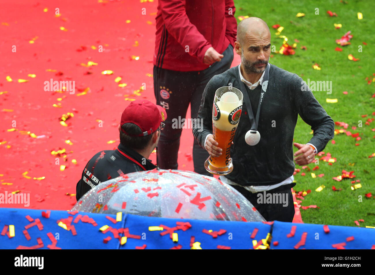 Munich, Germany. 14th May, 2016. Bayern Munich's coach Pep Guardiola ...