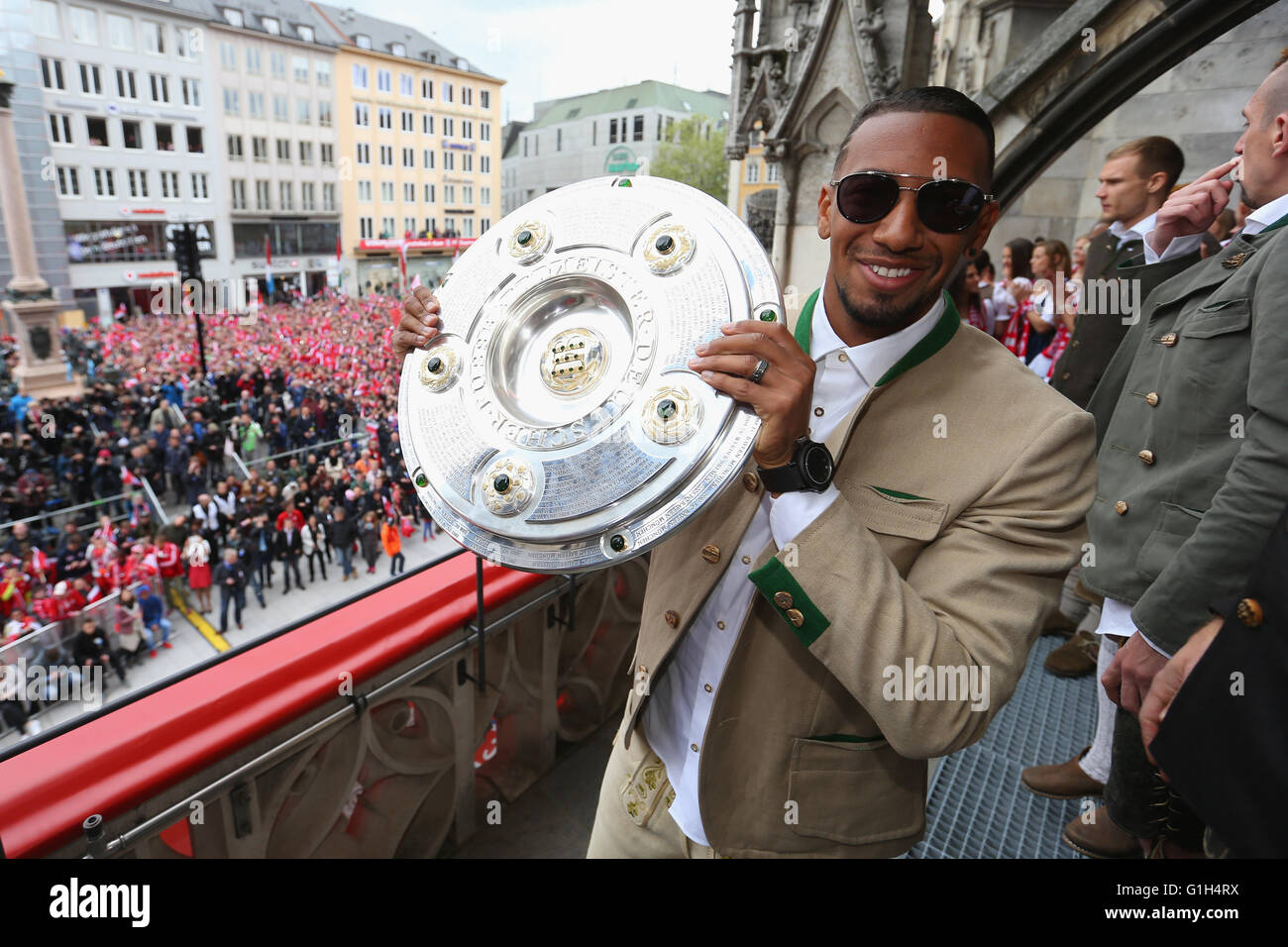 Munich, Germany. 15th May, 2016. Jerome Boateng of Bayern Muenchen ...