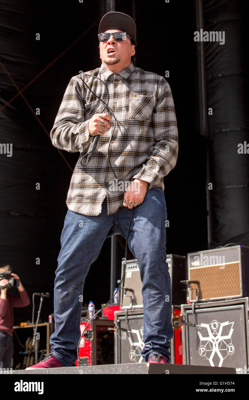 May 14, 2016 - Somerset, Wisconsin, U.S - Singer SONNY SANDOVAL of P.O ...