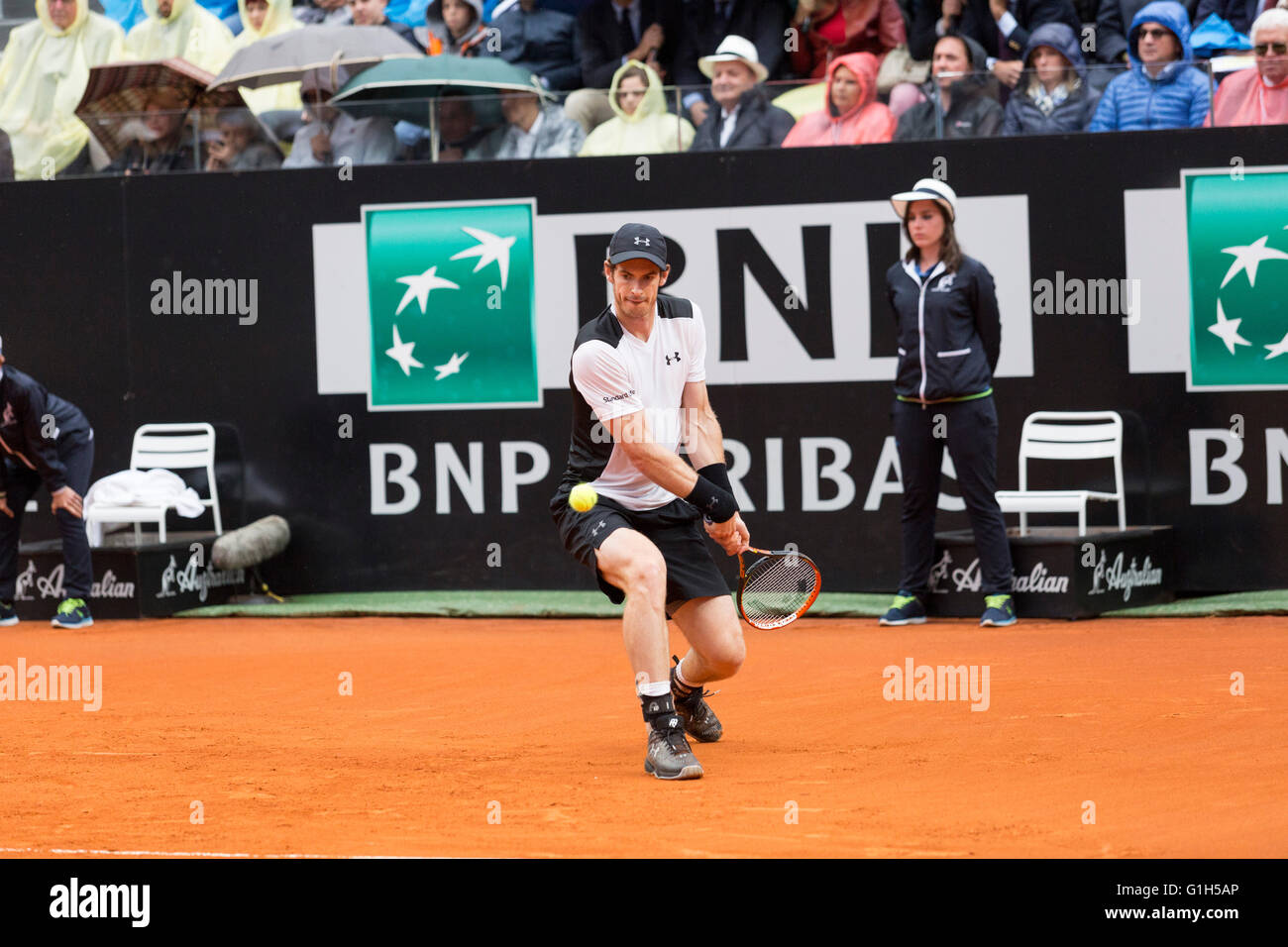 Andy Murray playing in the mens singles tennis final, BNL ...