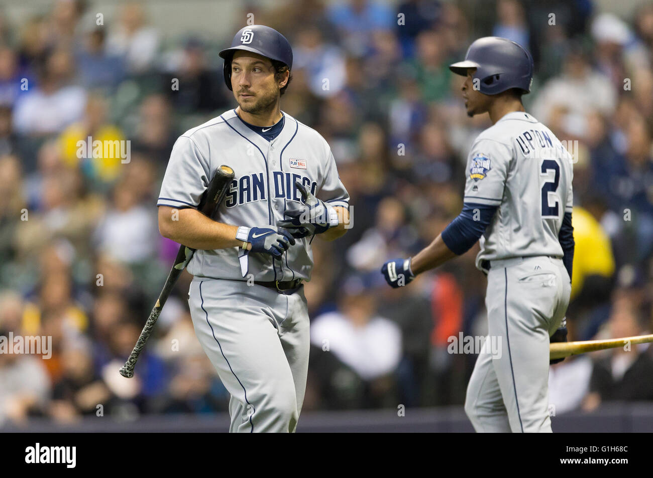 Milwaukee, WI, USA. 14th May, 2016. San Diego Padres third baseman ...