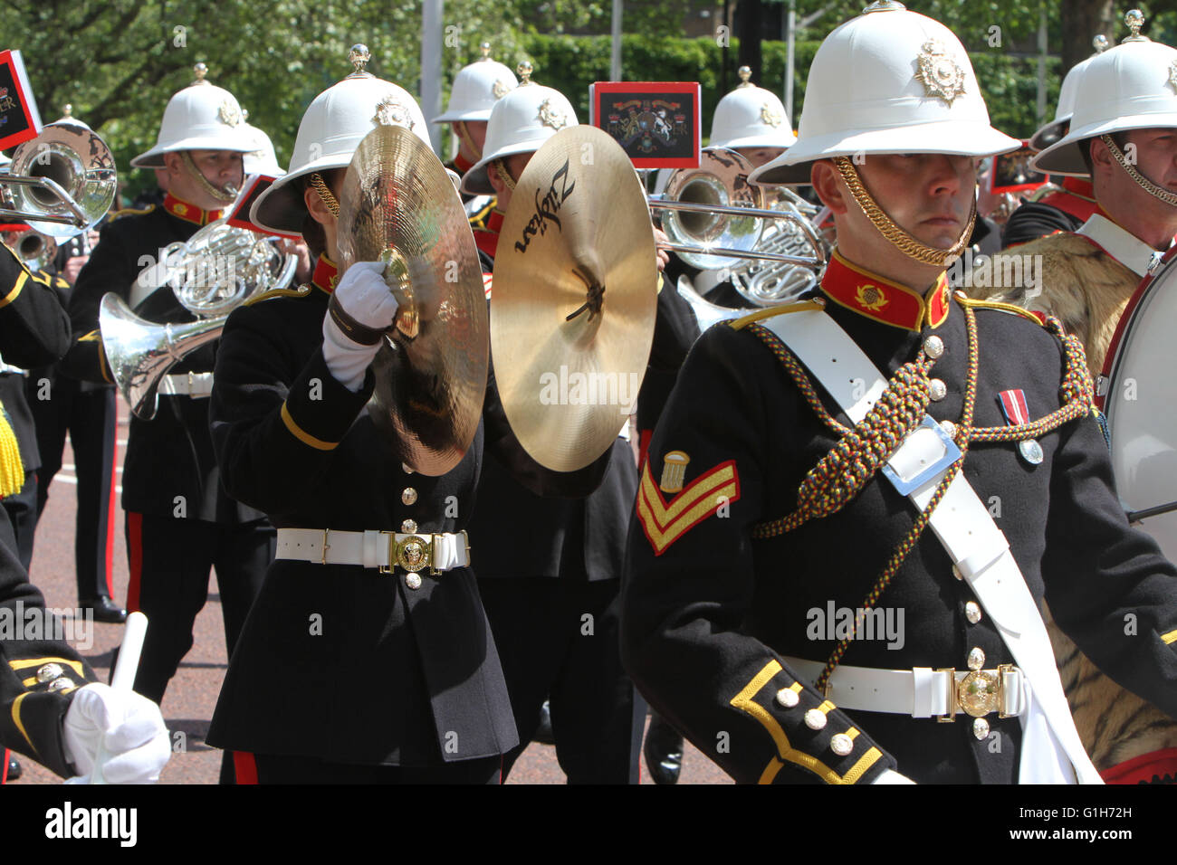 Royal marines marching band hi-res stock photography and images - Alamy