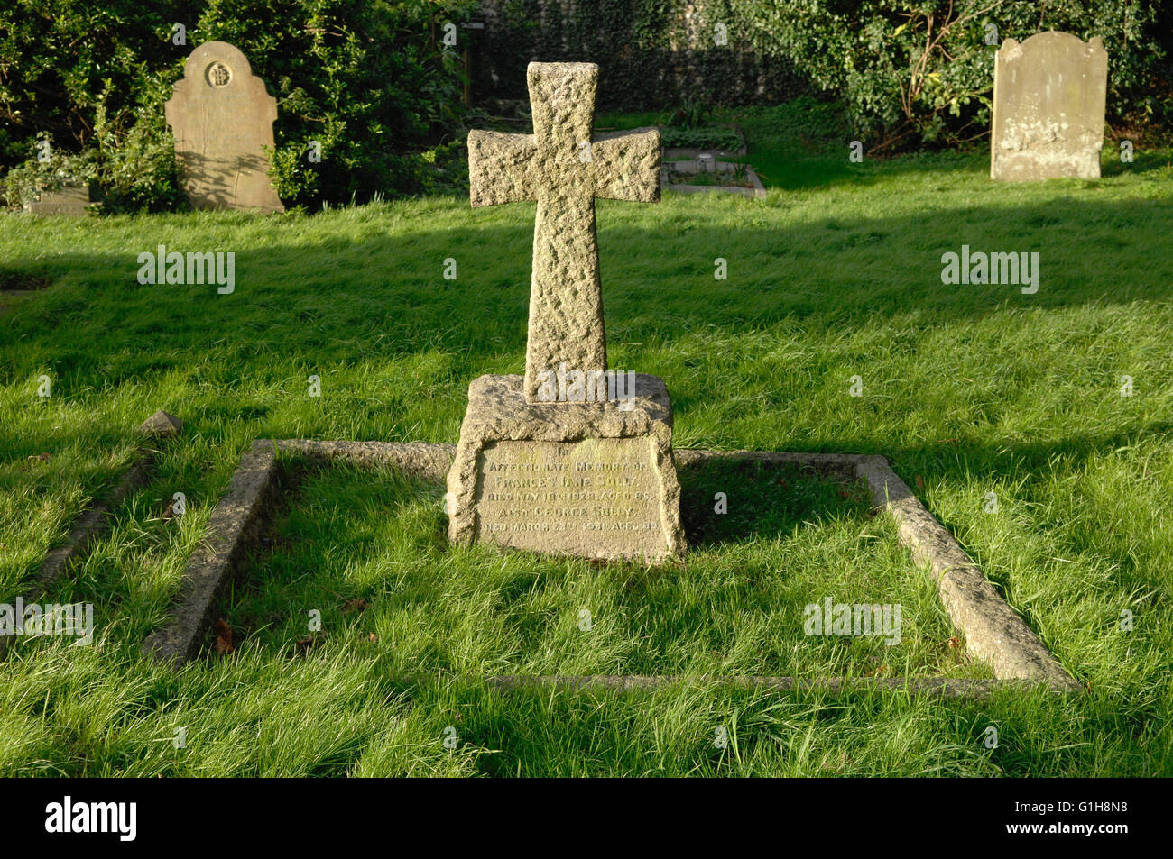 graveyard, celtic cross,Sandwich, Kent, UK Stock Photo - Alamy