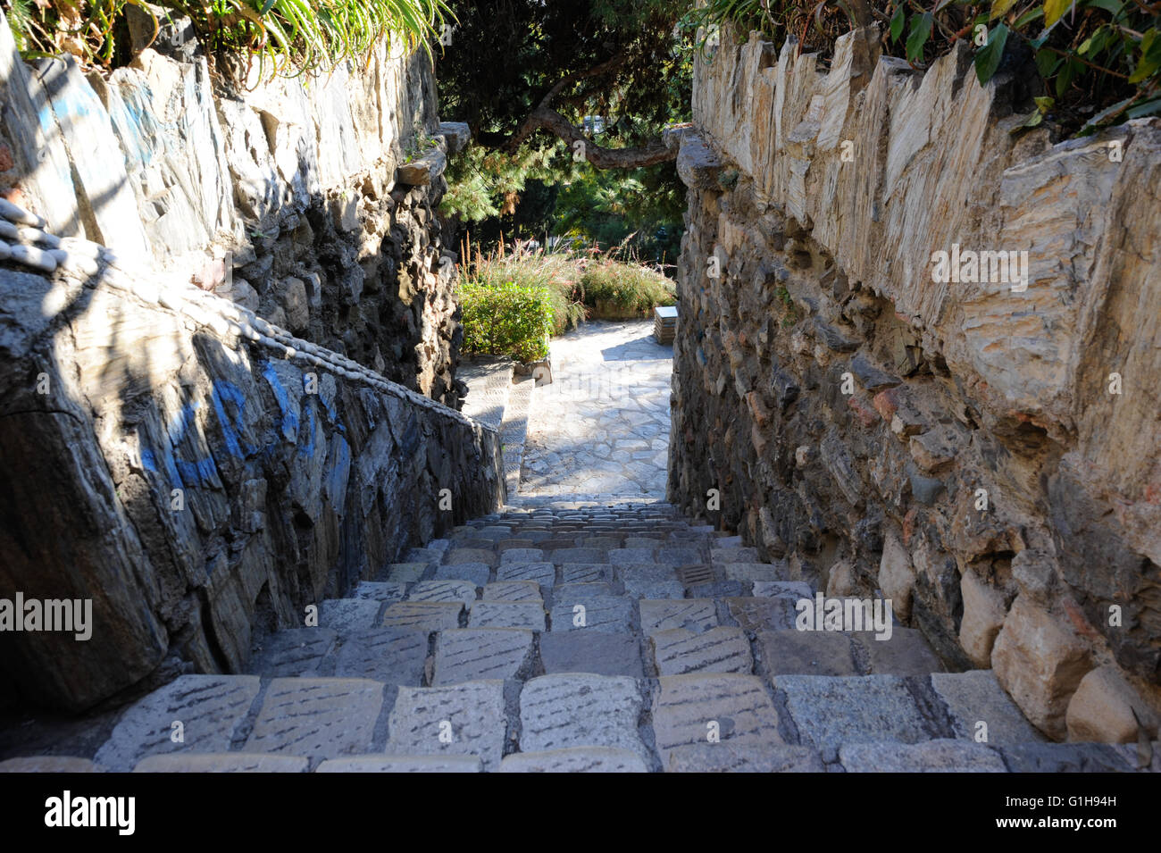 Looking down steps Stock Photo - Alamy