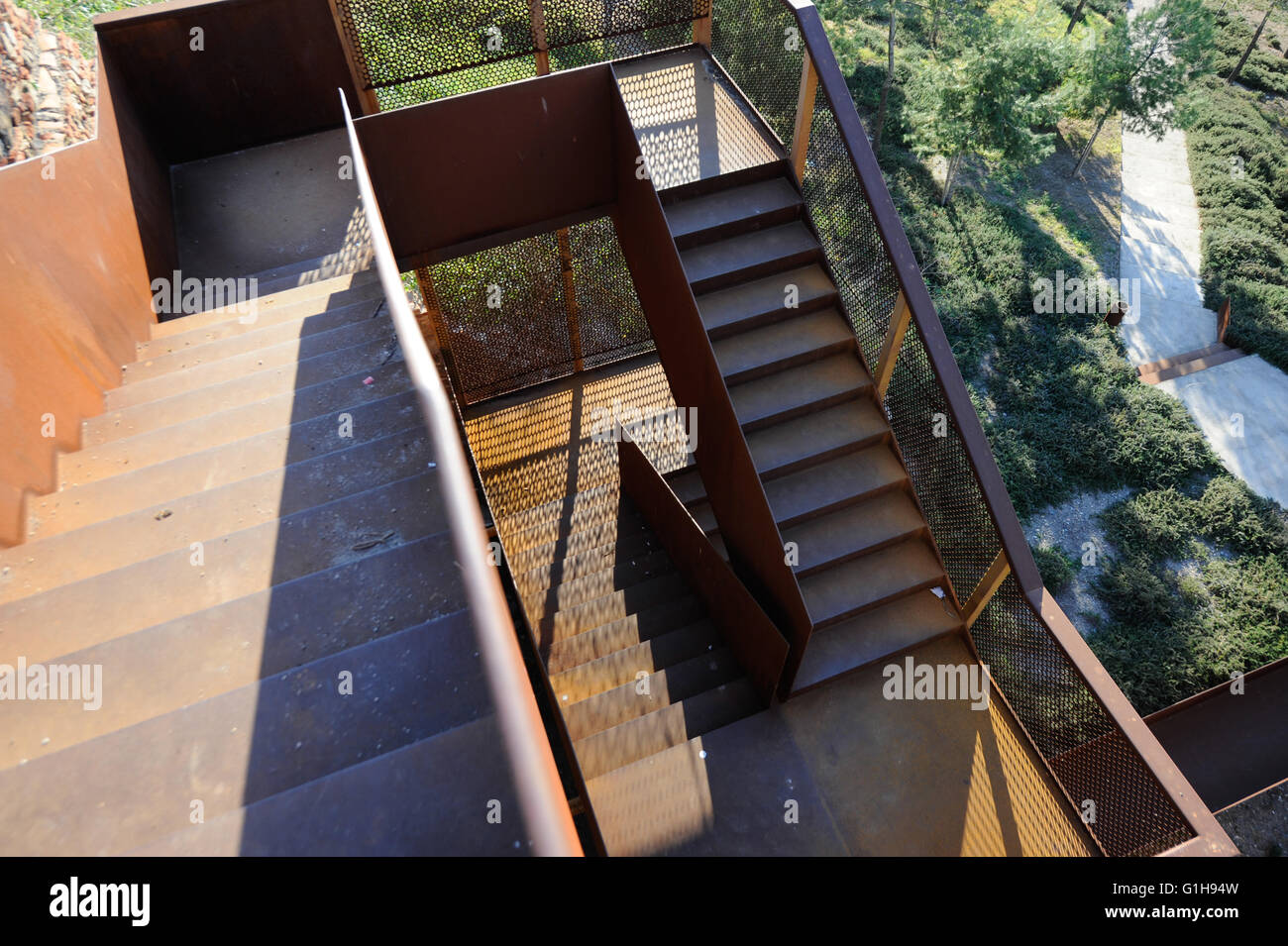 Looking down stairs Stock Photo - Alamy