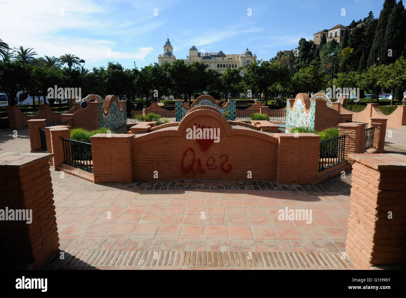 Garden in Alameda, Malaga Spain Stock Photo - Alamy