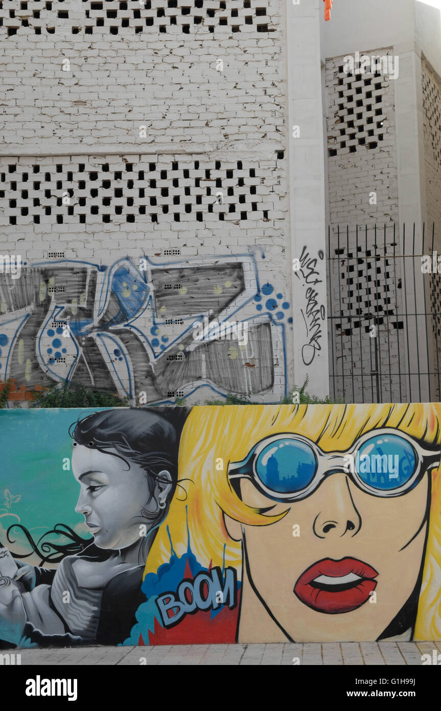 Graffiti, street, view, Malaga Stock Photo - Alamy
