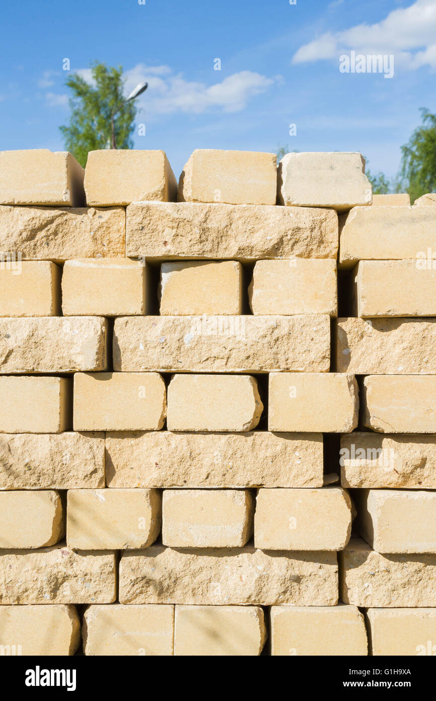 Building material brick for sale on open basis of the building Stock ...