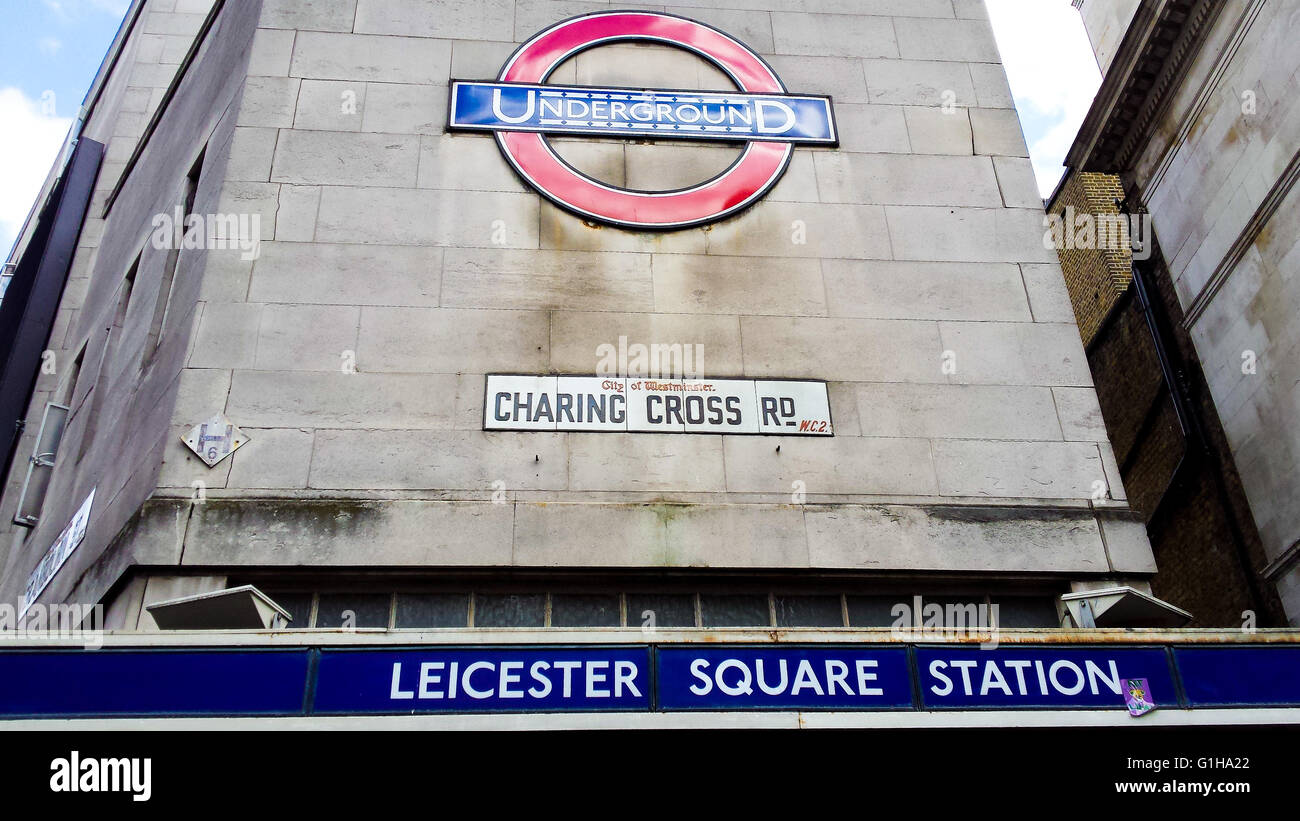 Leicester square tube station on hi-res stock photography and images ...