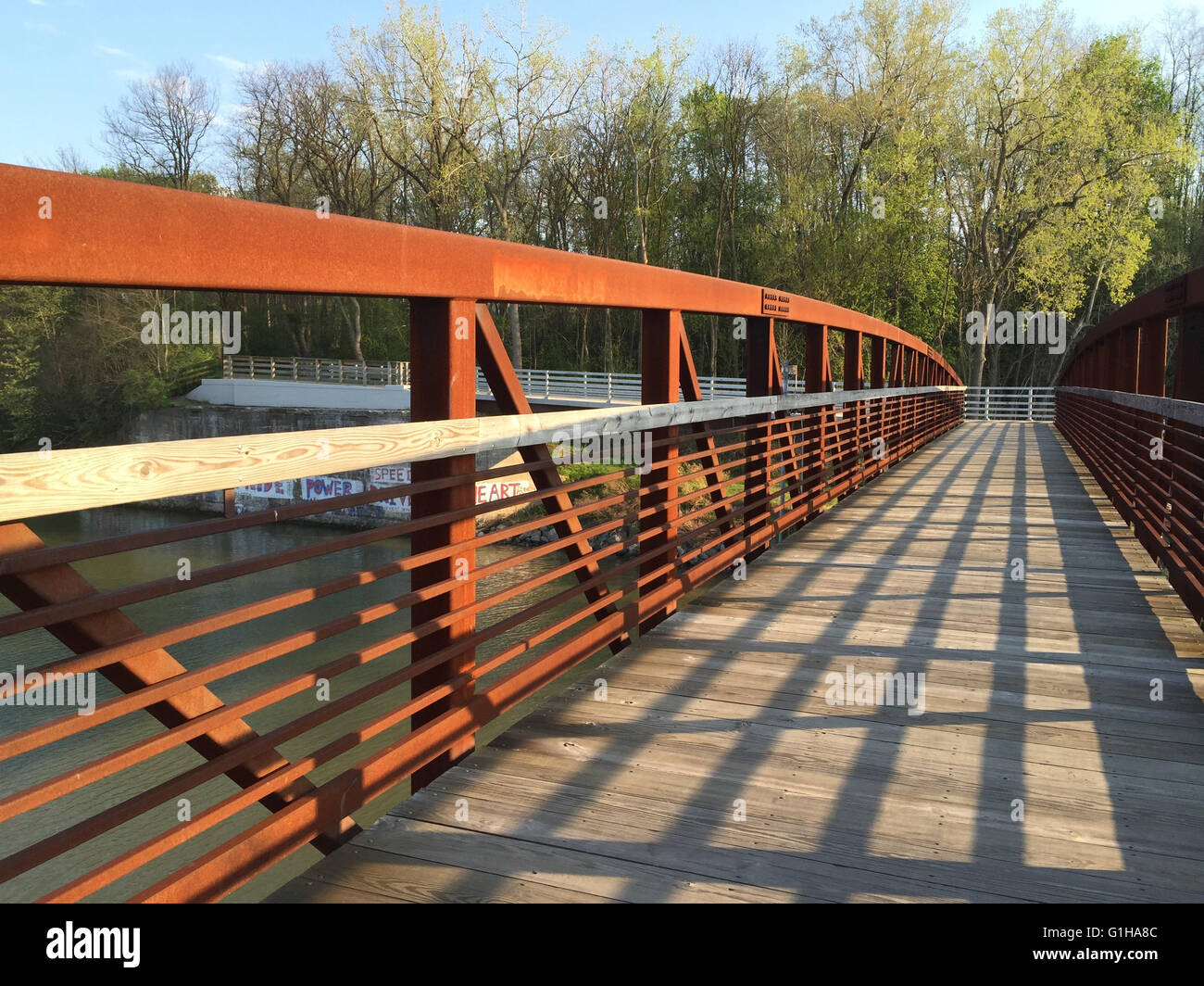 Pedestrian path with railing hi-res stock photography and images - Alamy